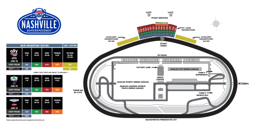 Seating Chart | Events | Nashville Superspeedway